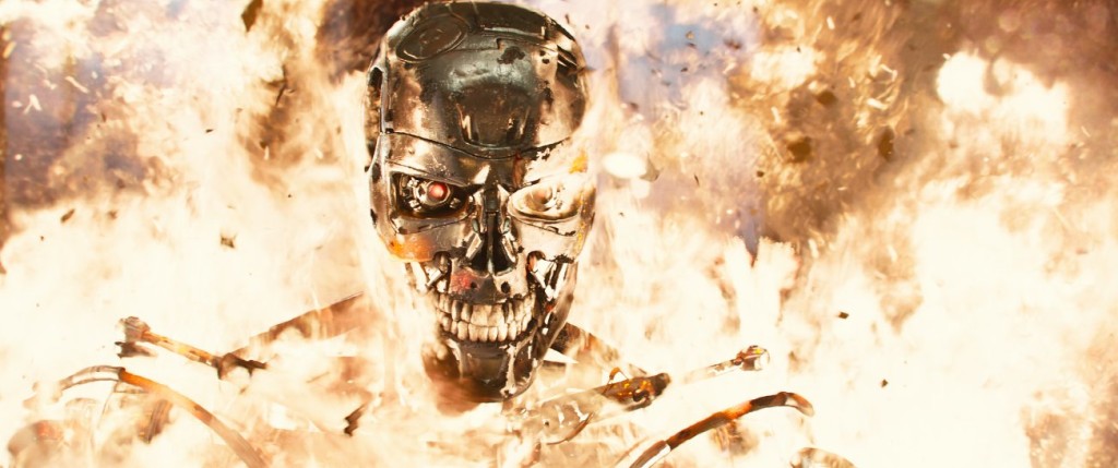 Terminator Genisys, flaming Terminator money shot – Geek Girl Pen Pals